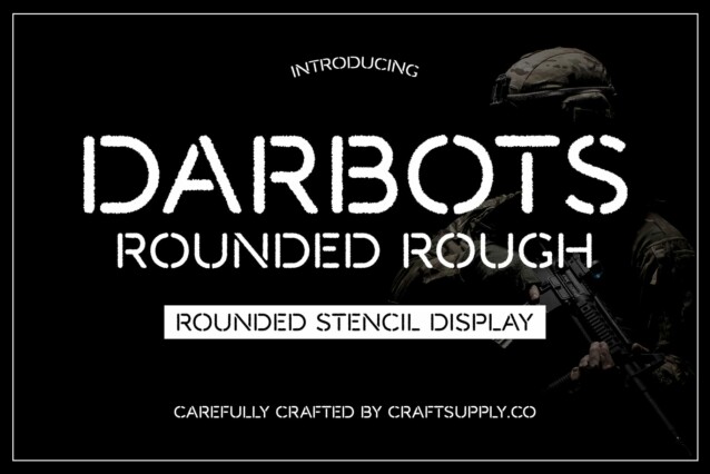 Darbots Rounded Rough Font - Download Free Font