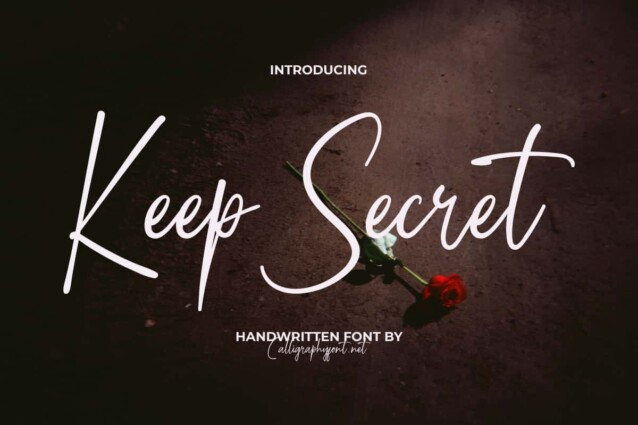 Keep Secret Font - Befonts