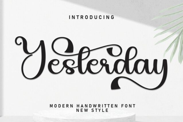Yesterday Calligraphy Font - Befonts