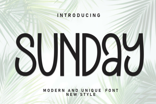 Sunday Display Font - Befonts