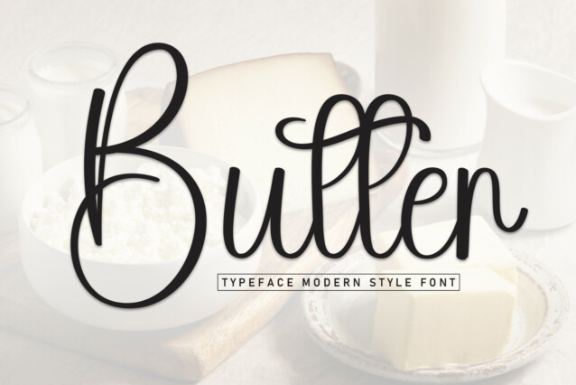 Butter Script Typeface - Befonts