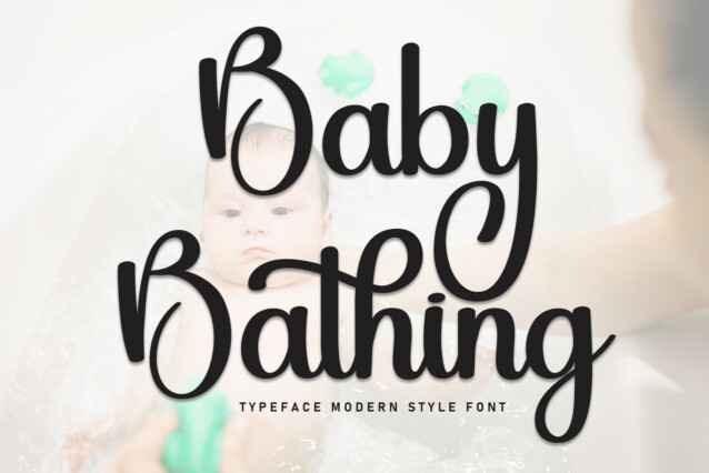 Baby Bathing Calligraphy Font - Befonts