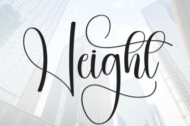 Height Calligraphy Font - Download Free Font