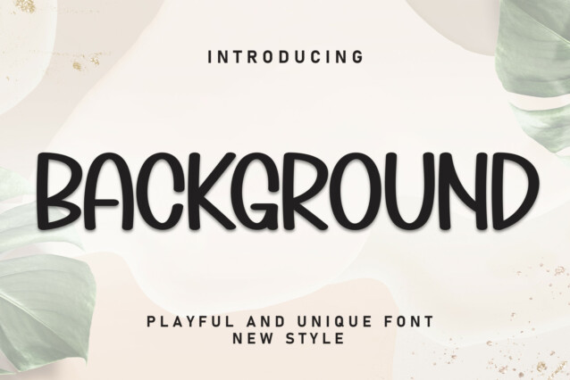 Background Display Font - Download Free Font