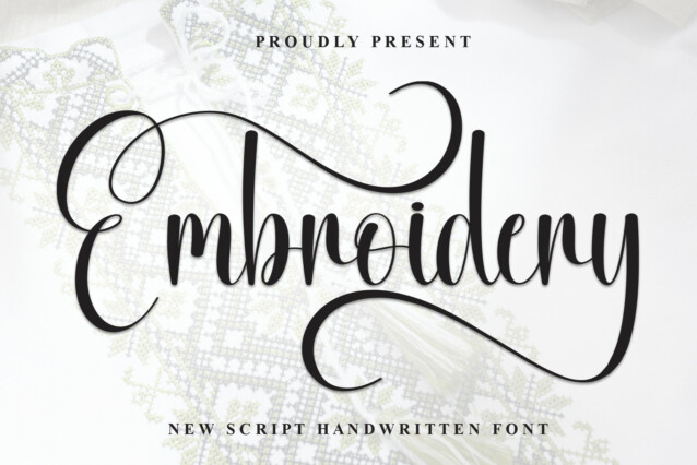 Embroidery Calligraphy Font - Download Free Font