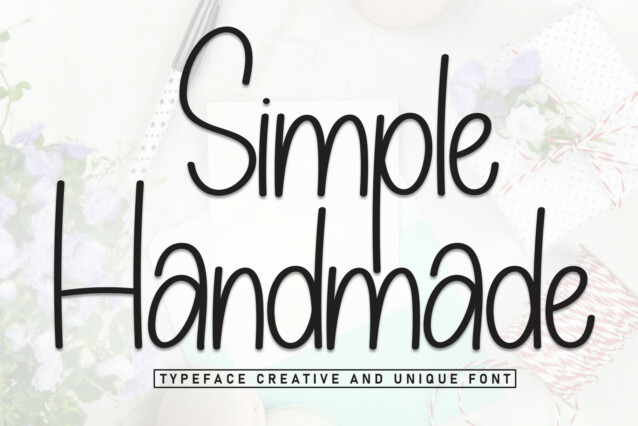 Simple Handmade Display Font - Download Free Font