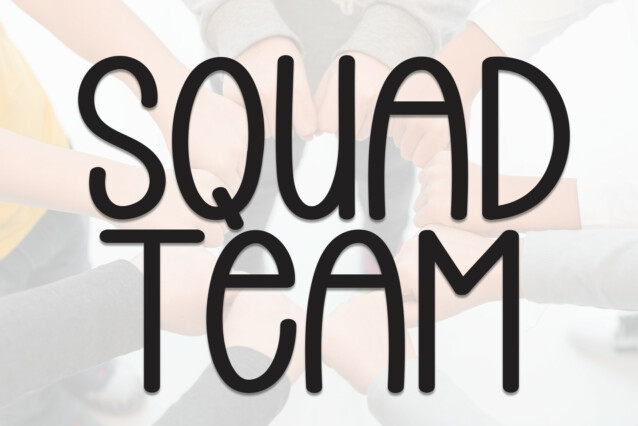 Squad Team Display Font - Befonts