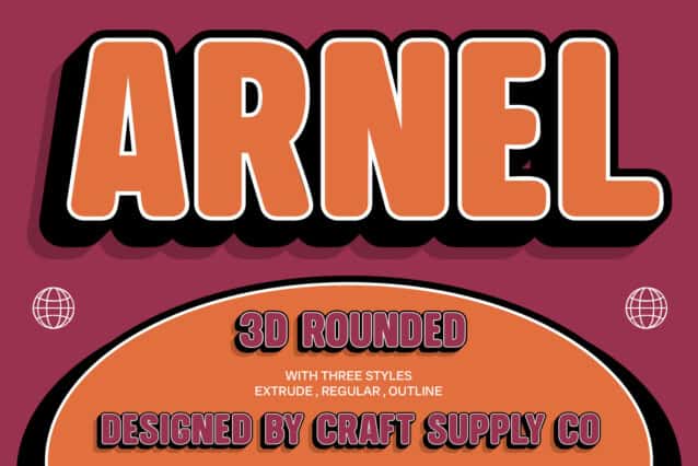 Arnel Rounded 3D Font - Befonts