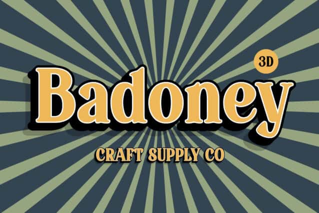 Badoney 3D Font - Befonts