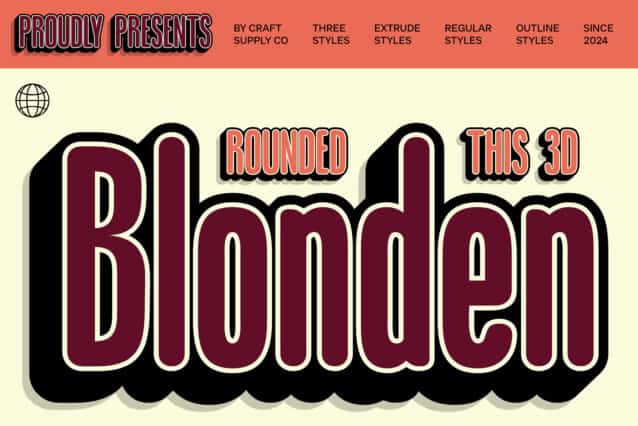 Blonden Rounded 3D Font - Befonts