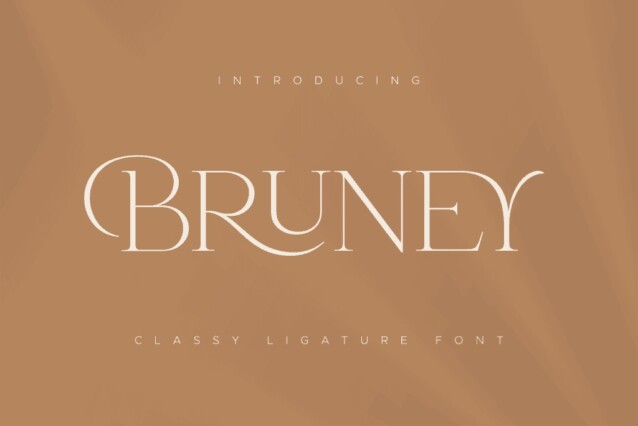 Bruney Typeface - Befonts