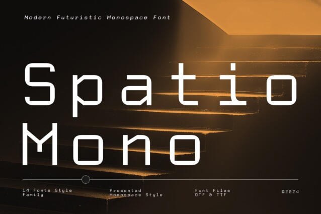 Spatio Mono Font Family - Befonts