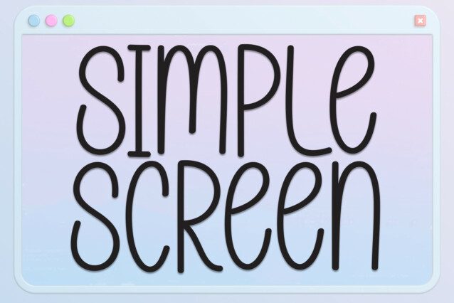 Simple Screen Display Font - Download Free Font