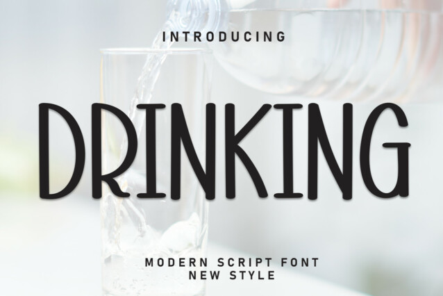 Drinking Display Font - Befonts