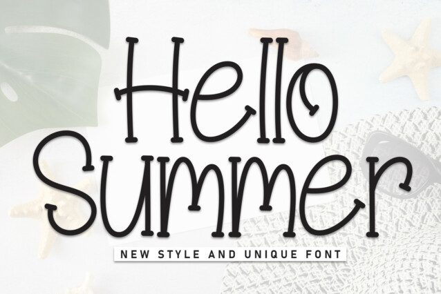 Hello Summer Display Font - Befonts