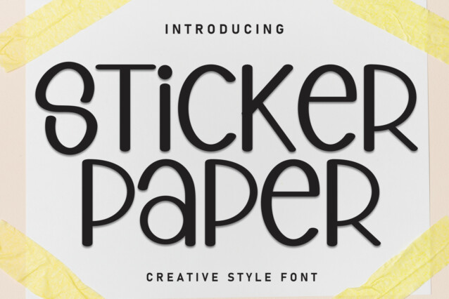 Sticker Paper Display Font - Download Free Font
