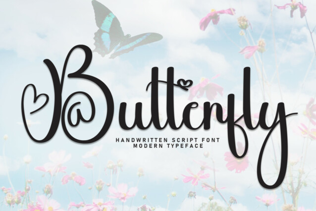 Butterfly Calligraphy Typeface - Download Free Font