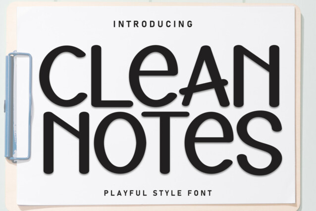 Clean Notes Display Font - Download Free Font