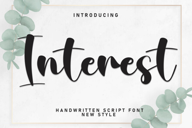 Interest Script Font - Download Free Font