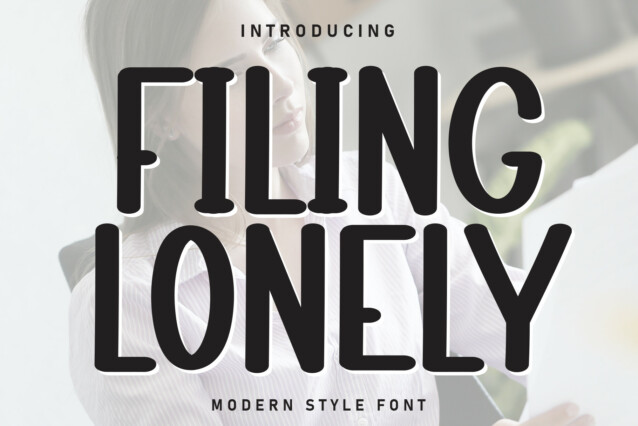 Filing Lonely Display Font - Download Free Font