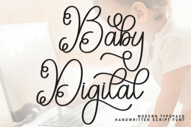 Baby Digital Script Font - Download Free Font