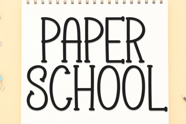 Paper School Display Font - Befonts