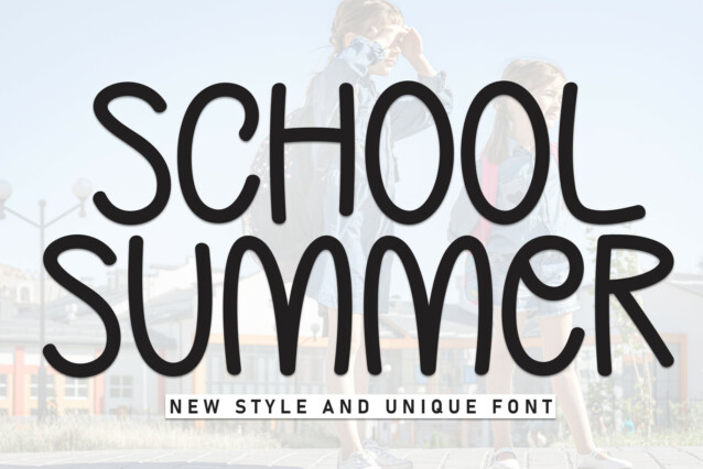 School Summer Display Font - Befonts