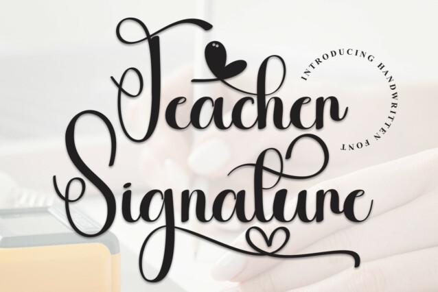 Teacher Signature Calligraphy Font - Download Free Font