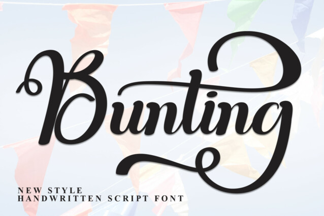 Bunting Script Font - Befonts