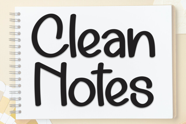 Clean Notes Display Font - Download Free Font