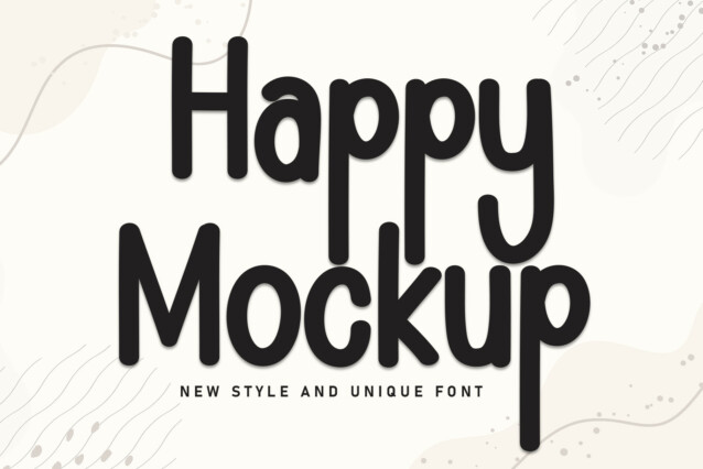Happy Mockup Display Font - Download Free Font