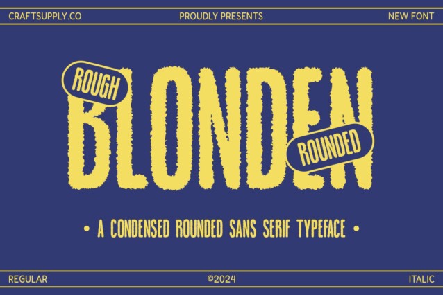 Blonden Rounded Rough Font - Download Free Font