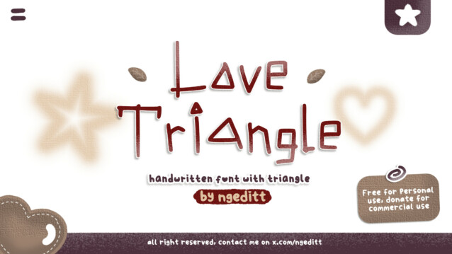 Love Triangle Display Font - Befonts