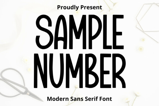 Simple Number Display Font - Download Free Font