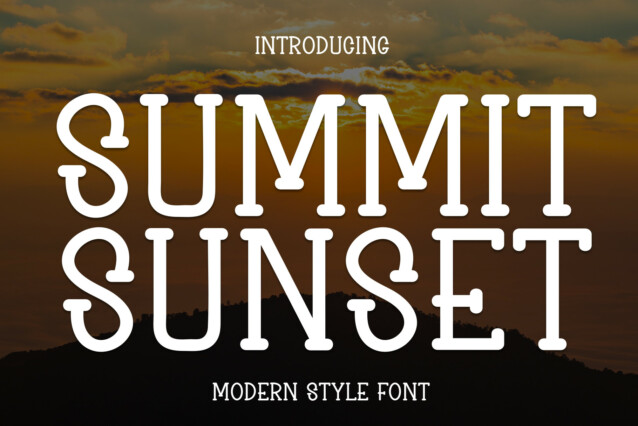Summit Sunset Display Font - Download Free Font