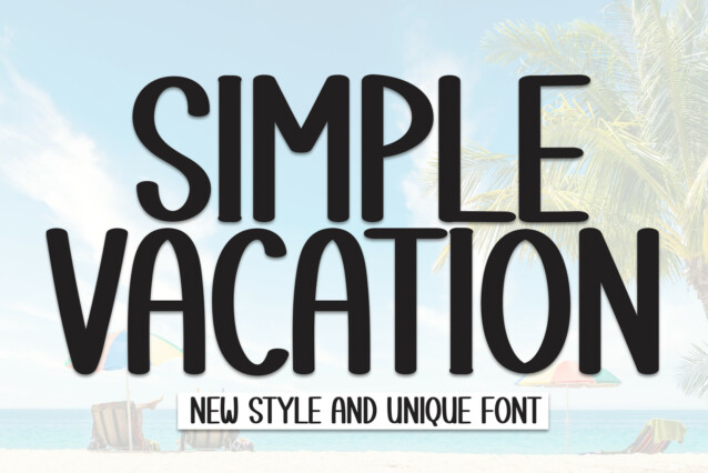 Simple Vacation Display Font - Download Free Font