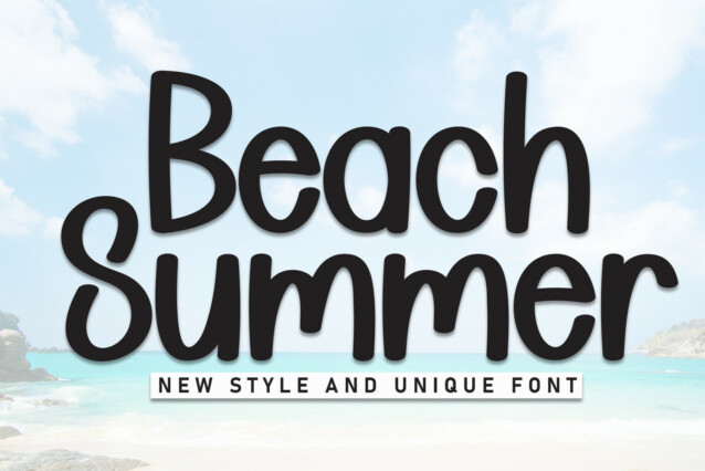 Beach Summer Display Font - Befonts