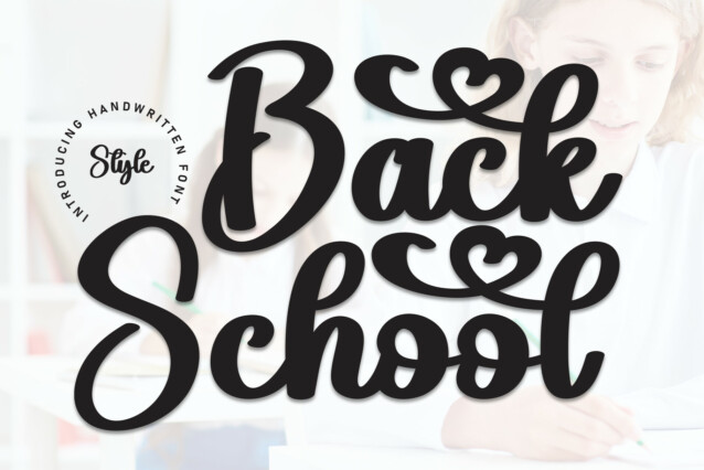 Back School Script Font - Befonts