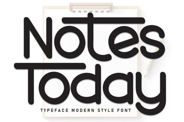 Notes Today Display Font - Download Free Font