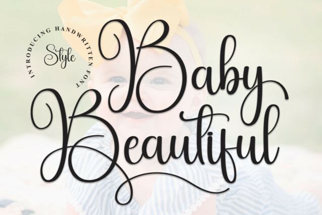 Baby Beautiful Calligraphy Font - Befonts