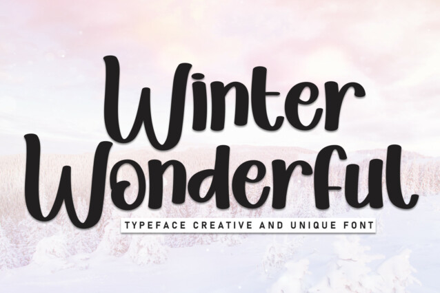 Winter Wonderful Script Font - Befonts