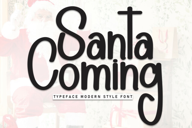 Santa Coming Display Font - Befonts