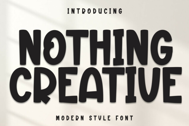 Nothing Creative Display Font - Befonts