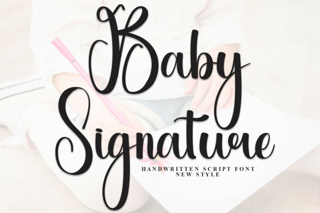 Baby Signature Calligraphy Font - Befonts