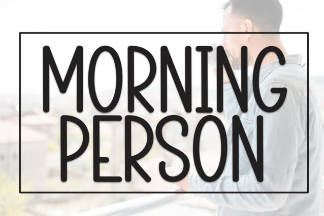 Morning Person Display Font - Befonts