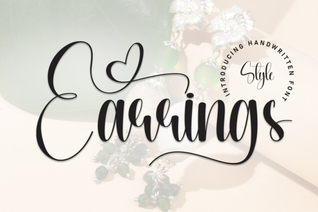 Earrings Calligraphy Font - Befonts