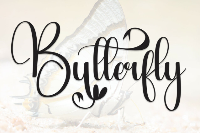 Butterfly Calligraphy Typeface - Befonts