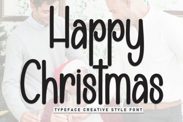 Happy Christmas Display Font - Befonts