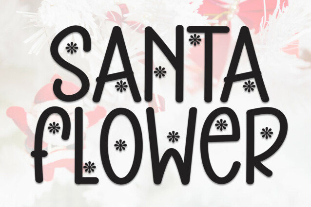 Santa Flower Display Font - Befonts