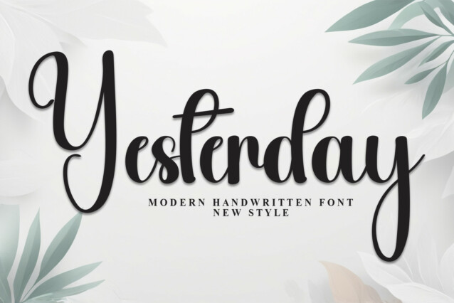 Yesterday Calligraphy Font - Download Free Font